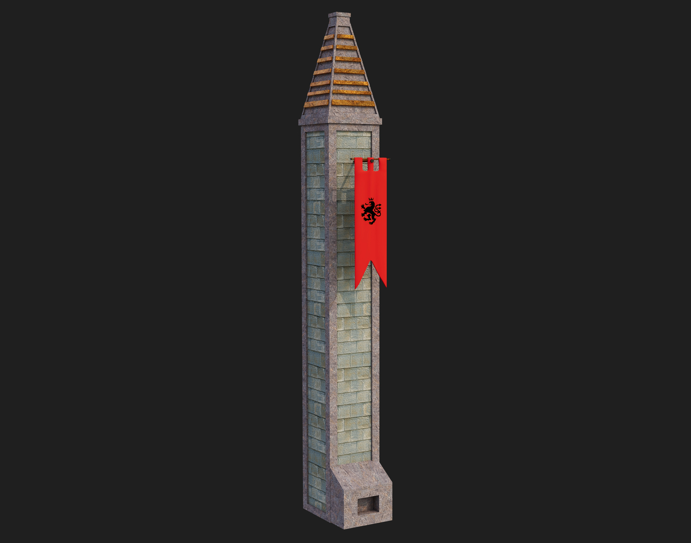Free 3D Fantasy Ancient Column Flag model - TurboSquid 1981369