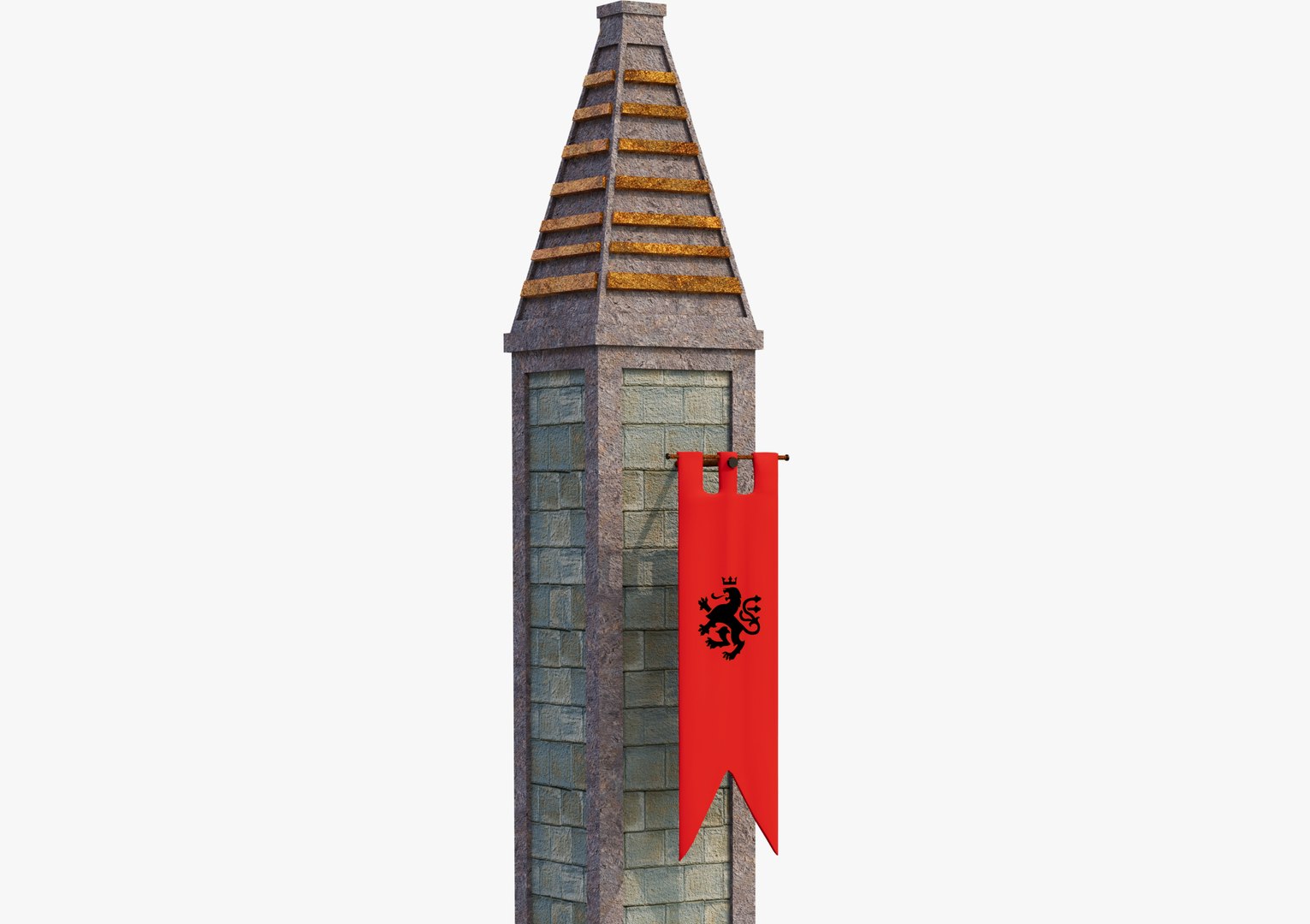 Free 3D Fantasy Ancient Column Flag Model - TurboSquid 1981369