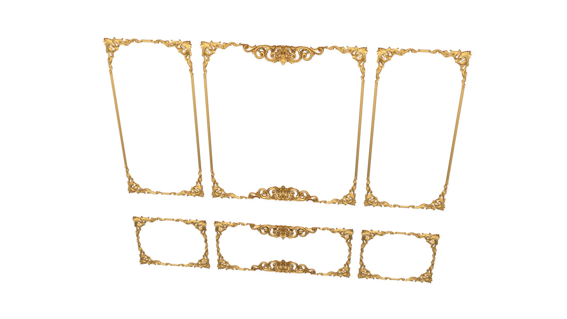 3D Plaster Decorative Frame 3d Mode 010 3D Model - TurboSquid 1876621