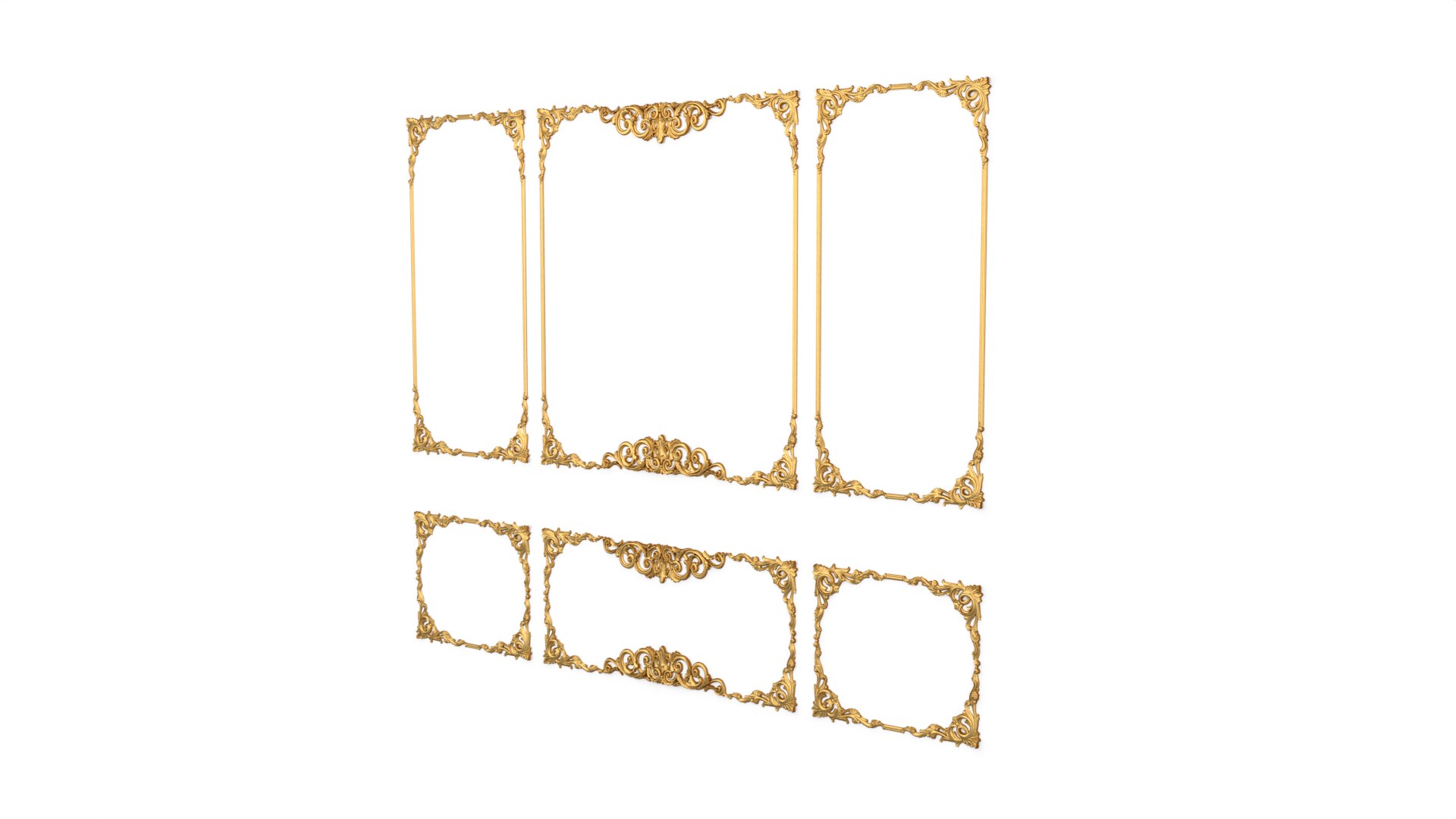 3D Plaster Decorative Frame 3d Mode 010 3D Model - TurboSquid 1876621