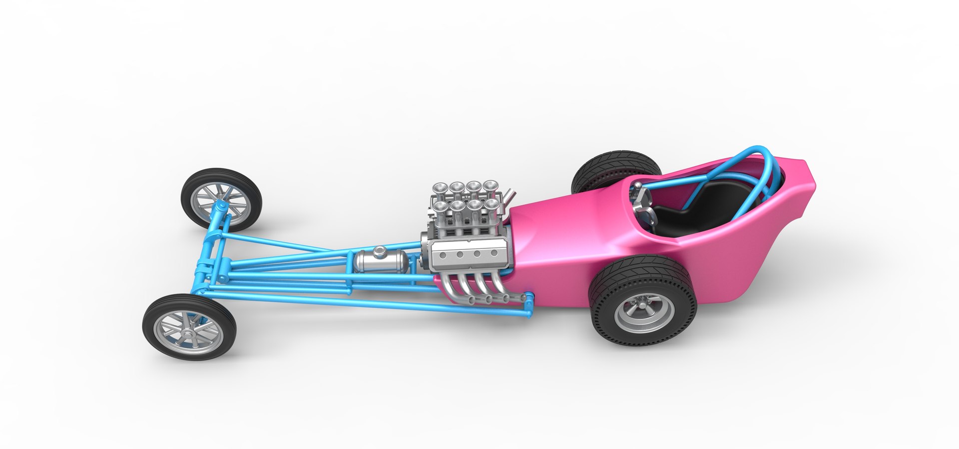 Diecast Front Engine Old School Dragster With Shell Version 5 Scale 1 ...