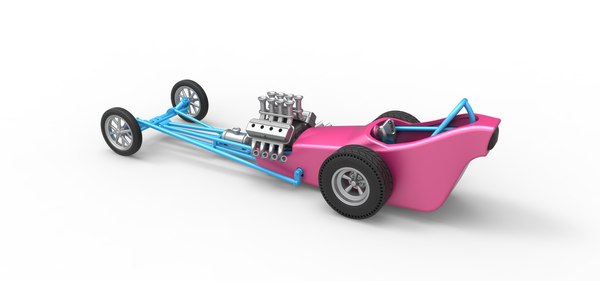 modelo 3d Diecast Front engine old school dragster with shell Version 5 ...