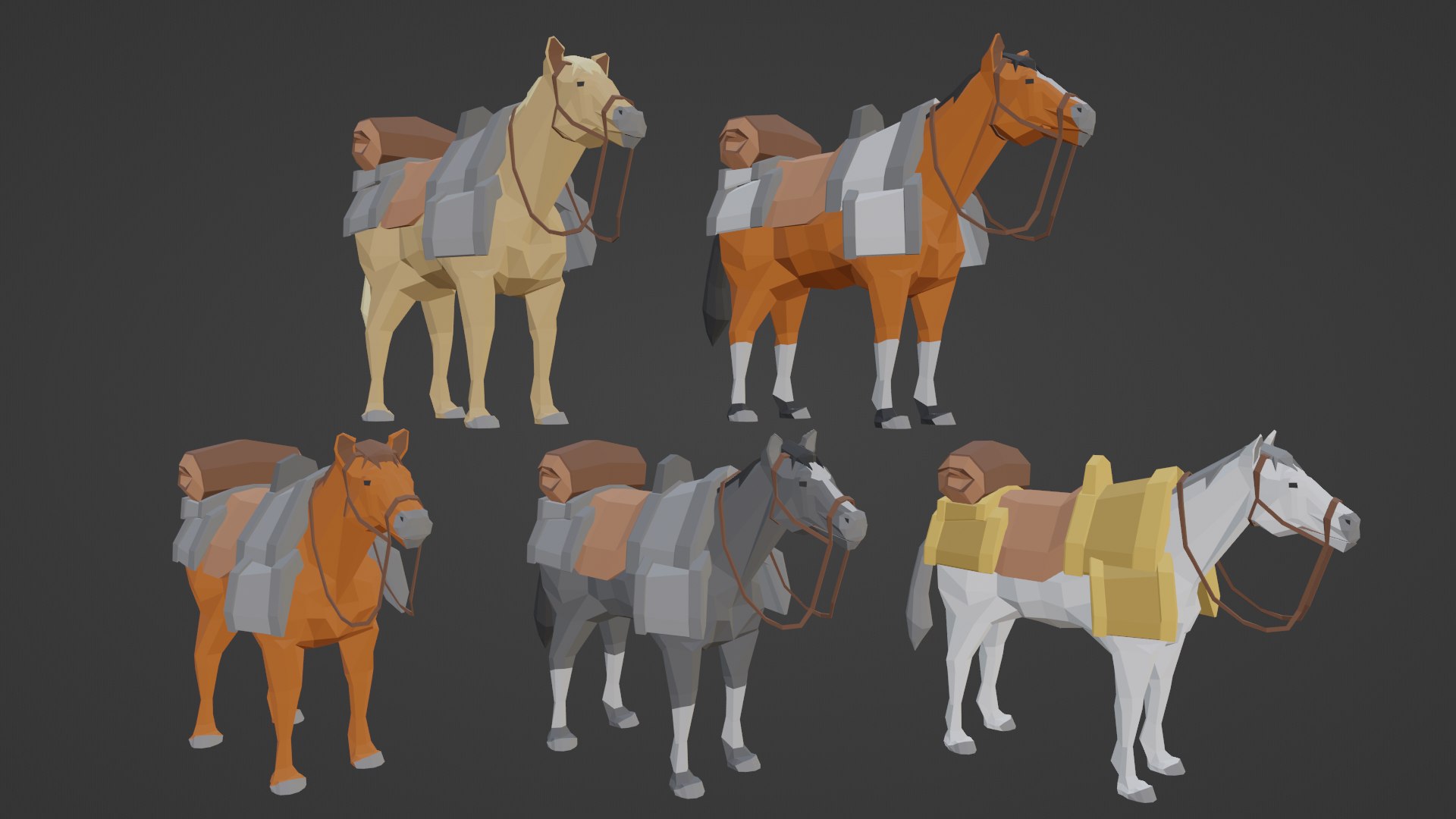 LOW POLY Horse Armor - ANIMATED 3D model - TurboSquid 2173302