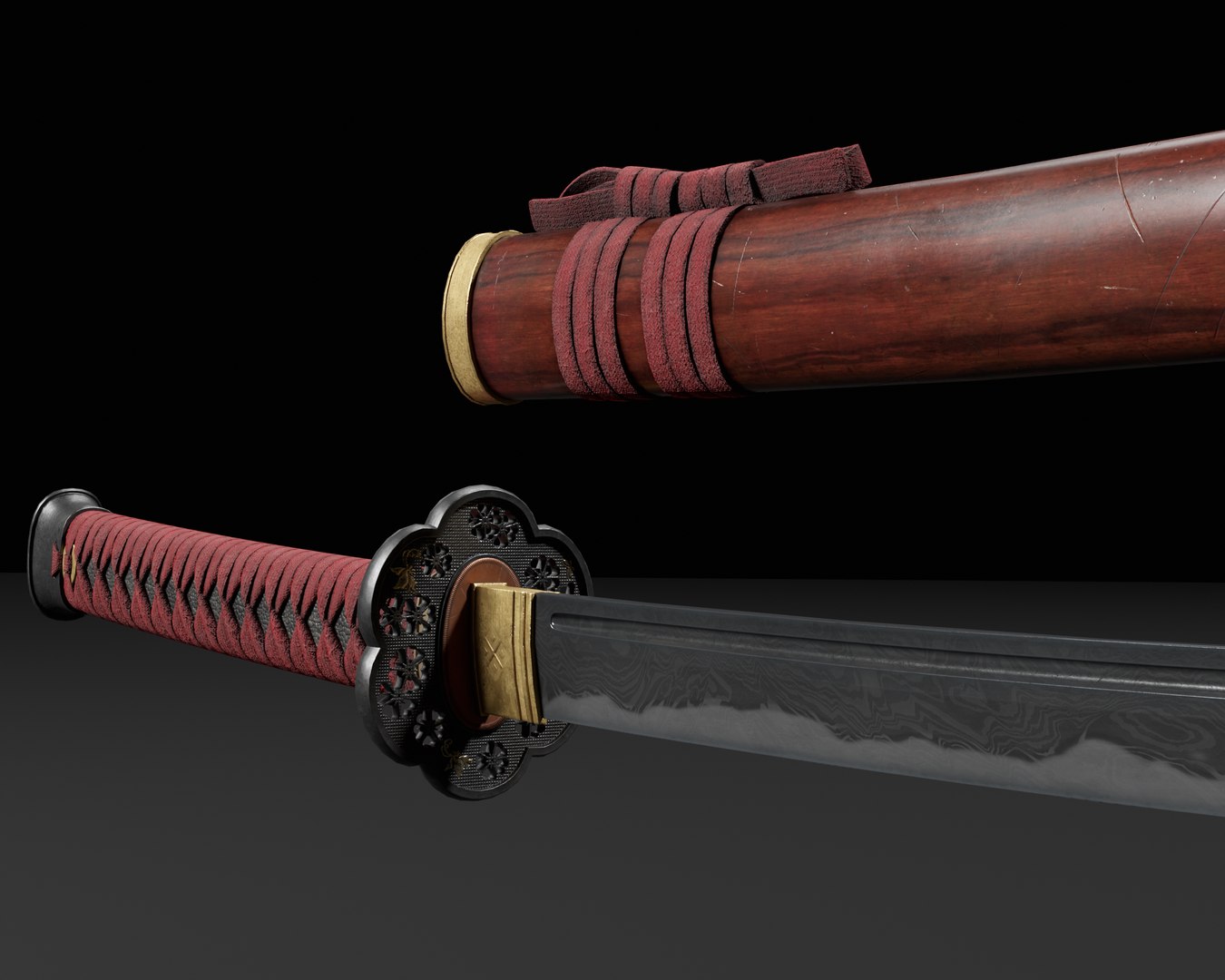 Katana Samurai Sword 3D Model - TurboSquid 2355094