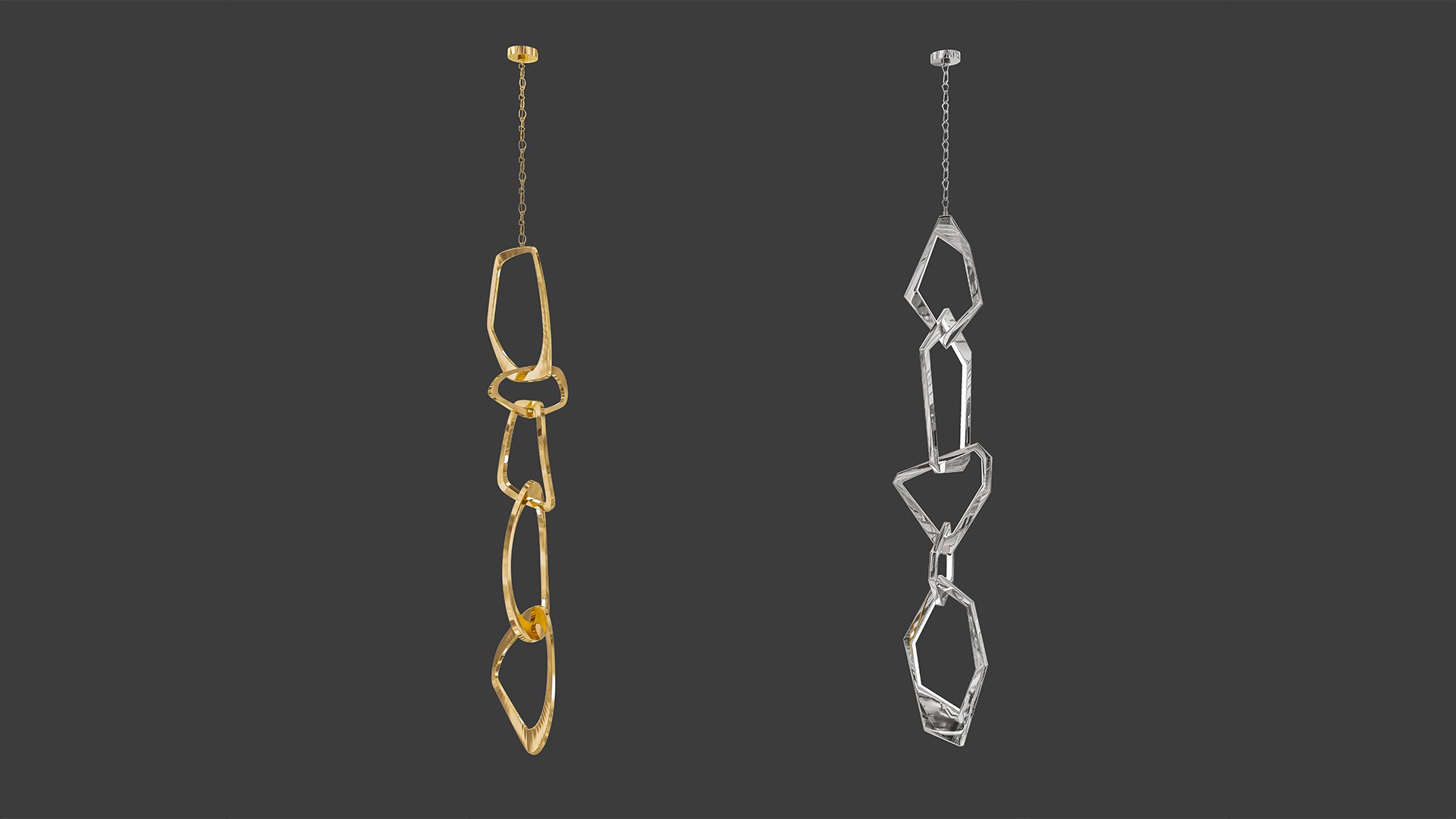 Pangea Chandelier Vertical 3D Model - TurboSquid 2182375