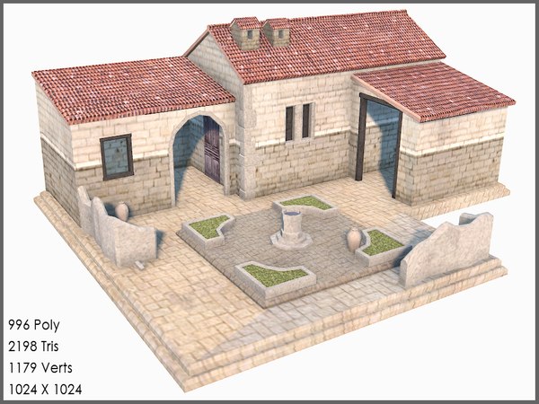 3d old house