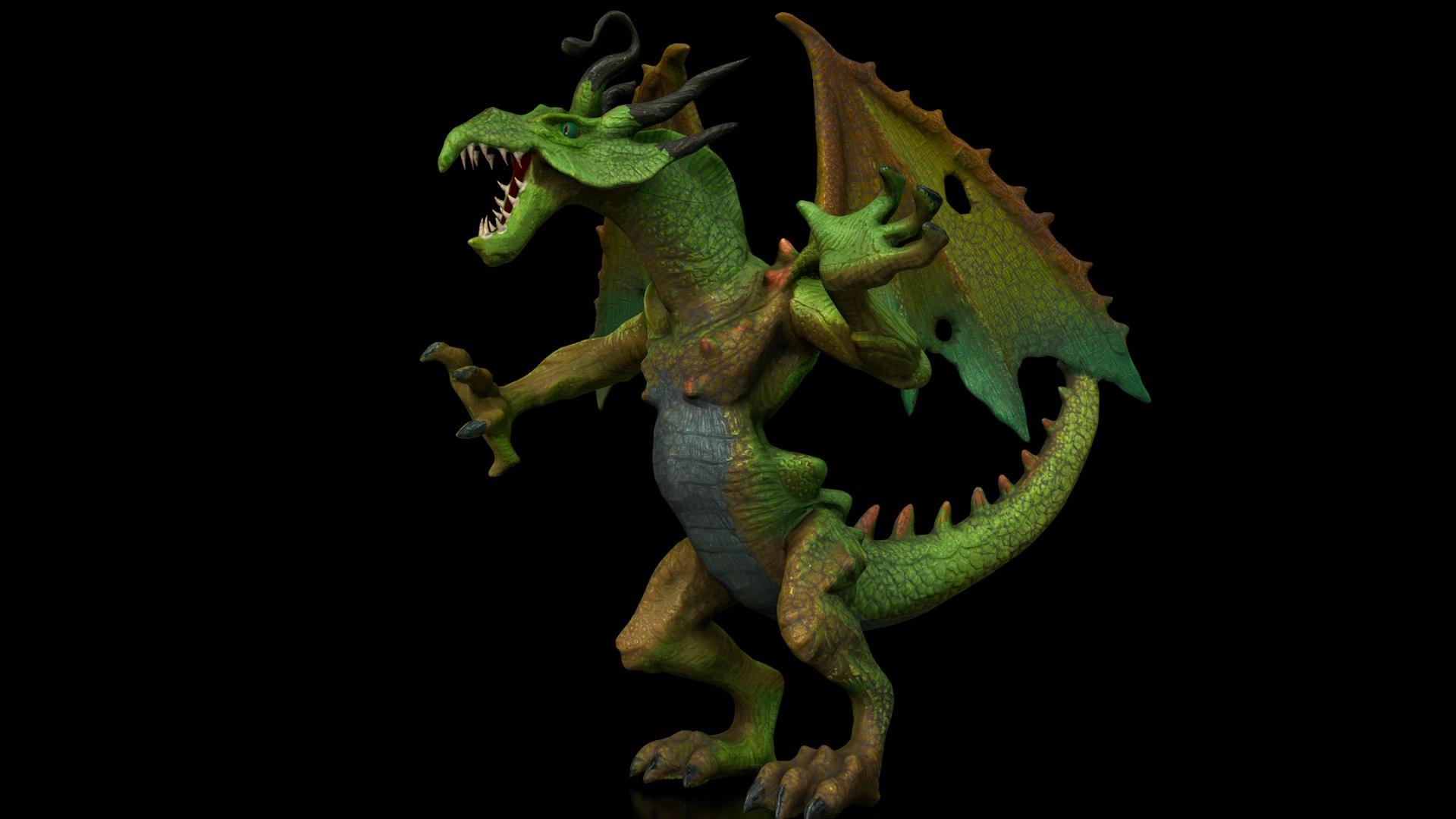 3D Evil Green Dragon Model - TurboSquid 2270882