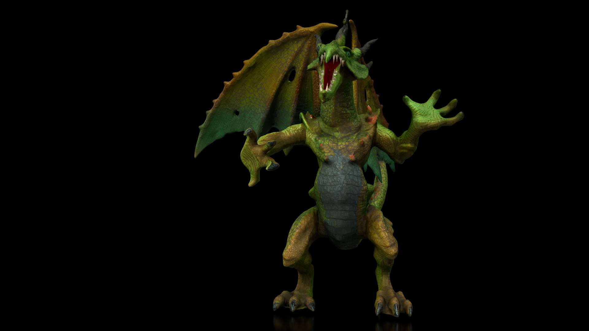 3D Evil Green Dragon Model - TurboSquid 2270882