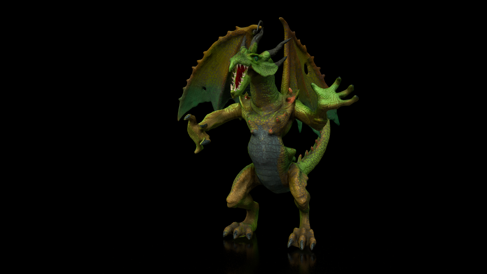 3D Evil Green Dragon Model - TurboSquid 2270882