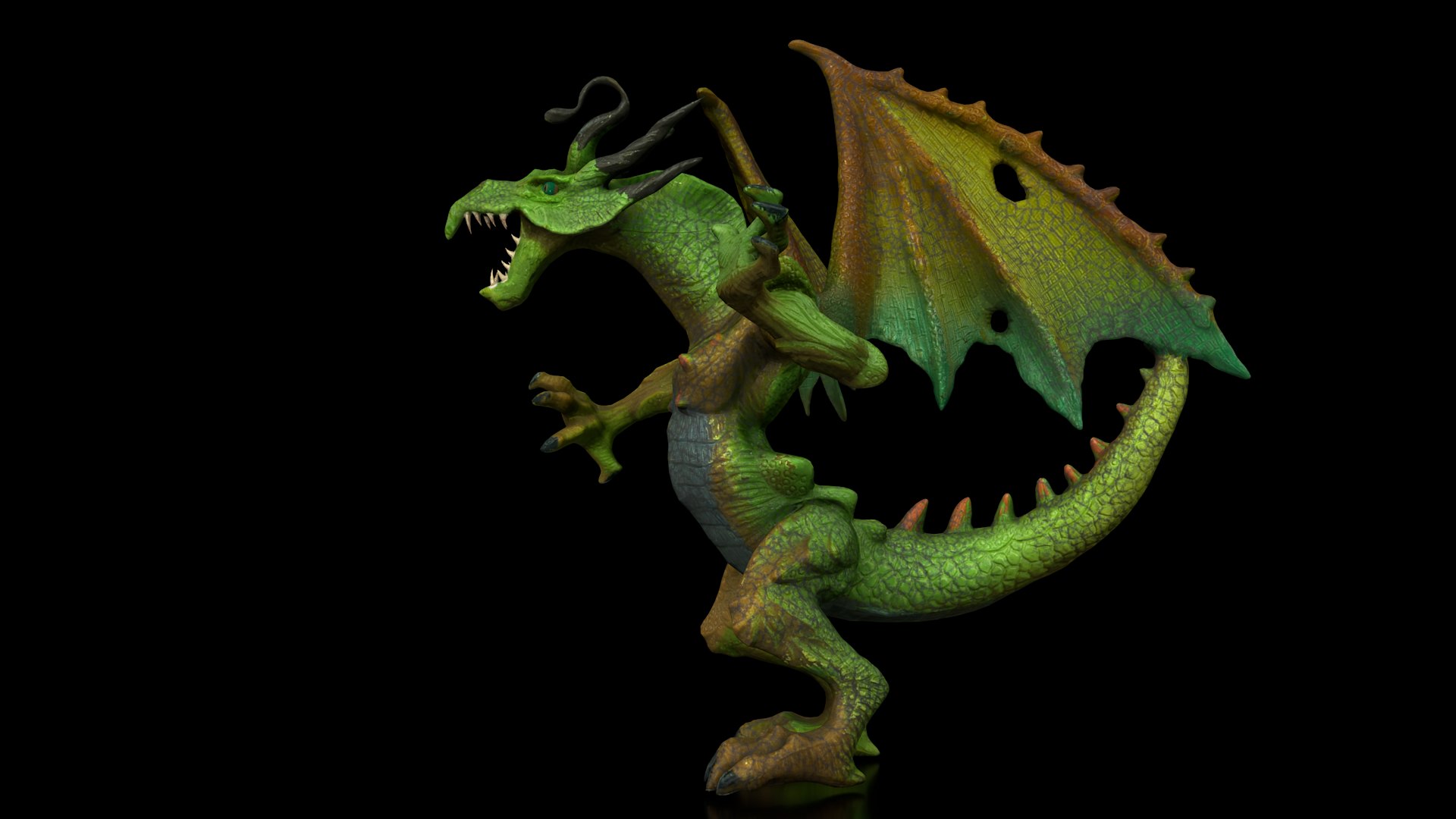 3D Evil Green Dragon Model - TurboSquid 2270882