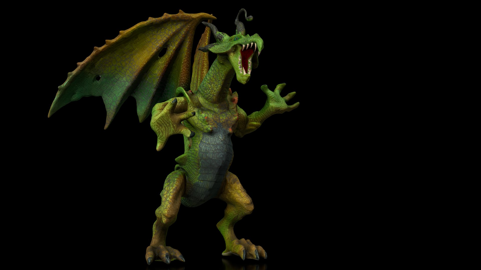 3D Evil Green Dragon Model - TurboSquid 2270882