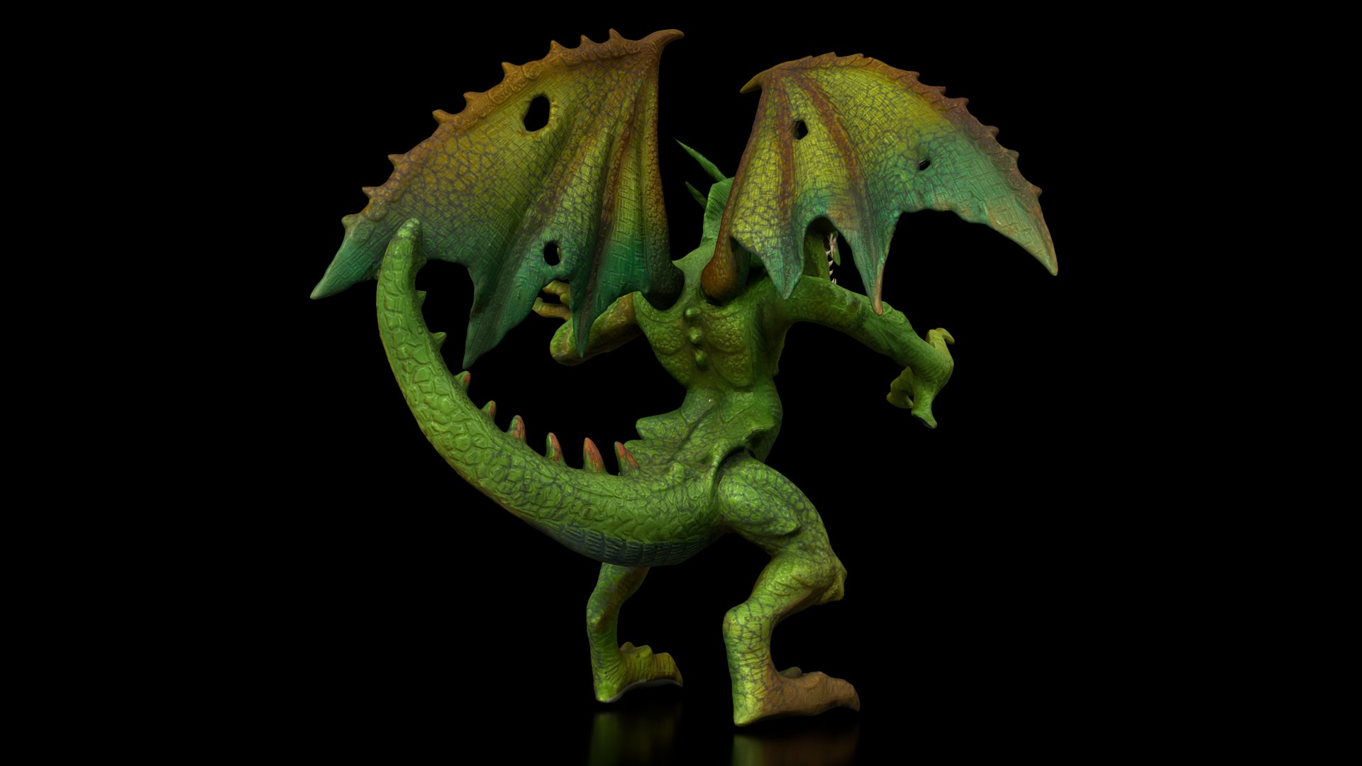 3D Evil Green Dragon Model - TurboSquid 2270882