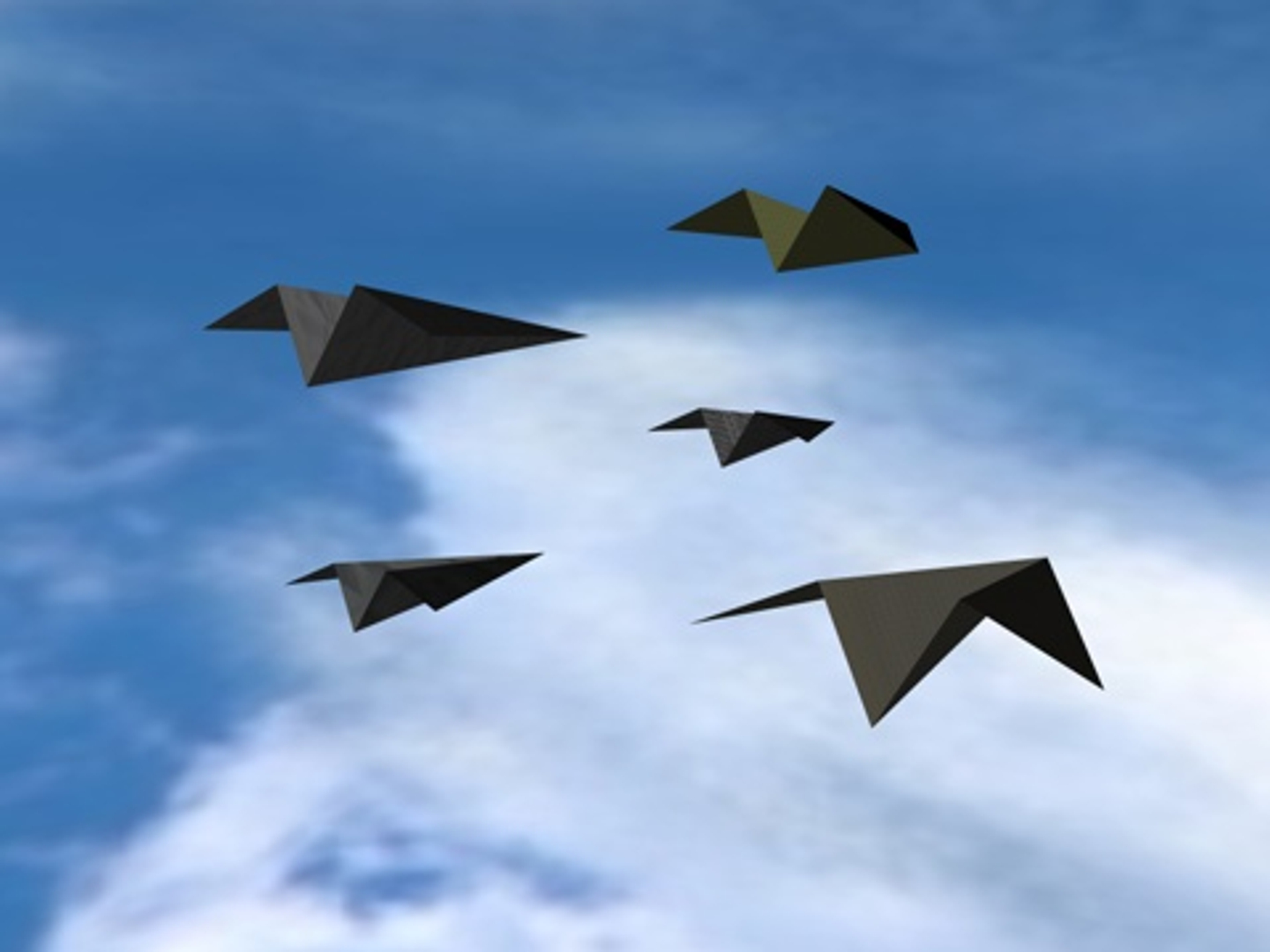 free paper airplane 3d model