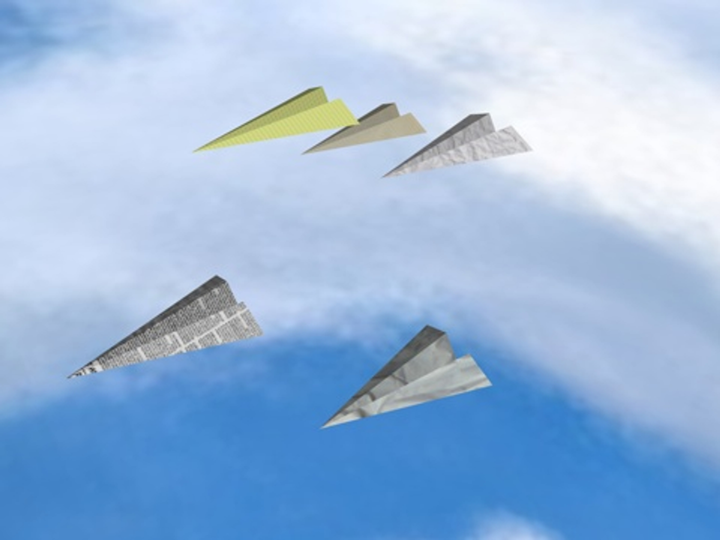 free paper airplane 3d model