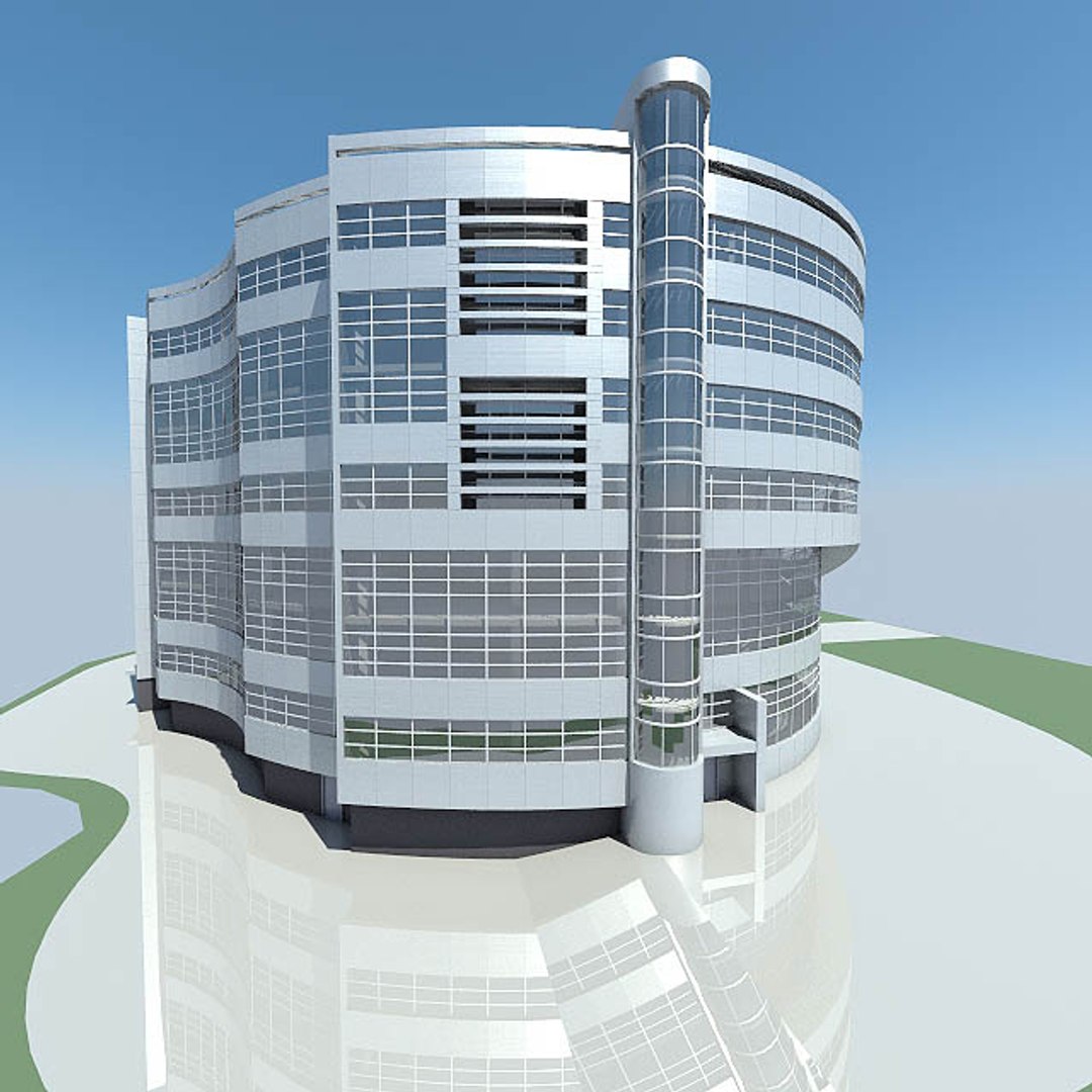 3D Office Building 02 Model - TurboSquid 1751361