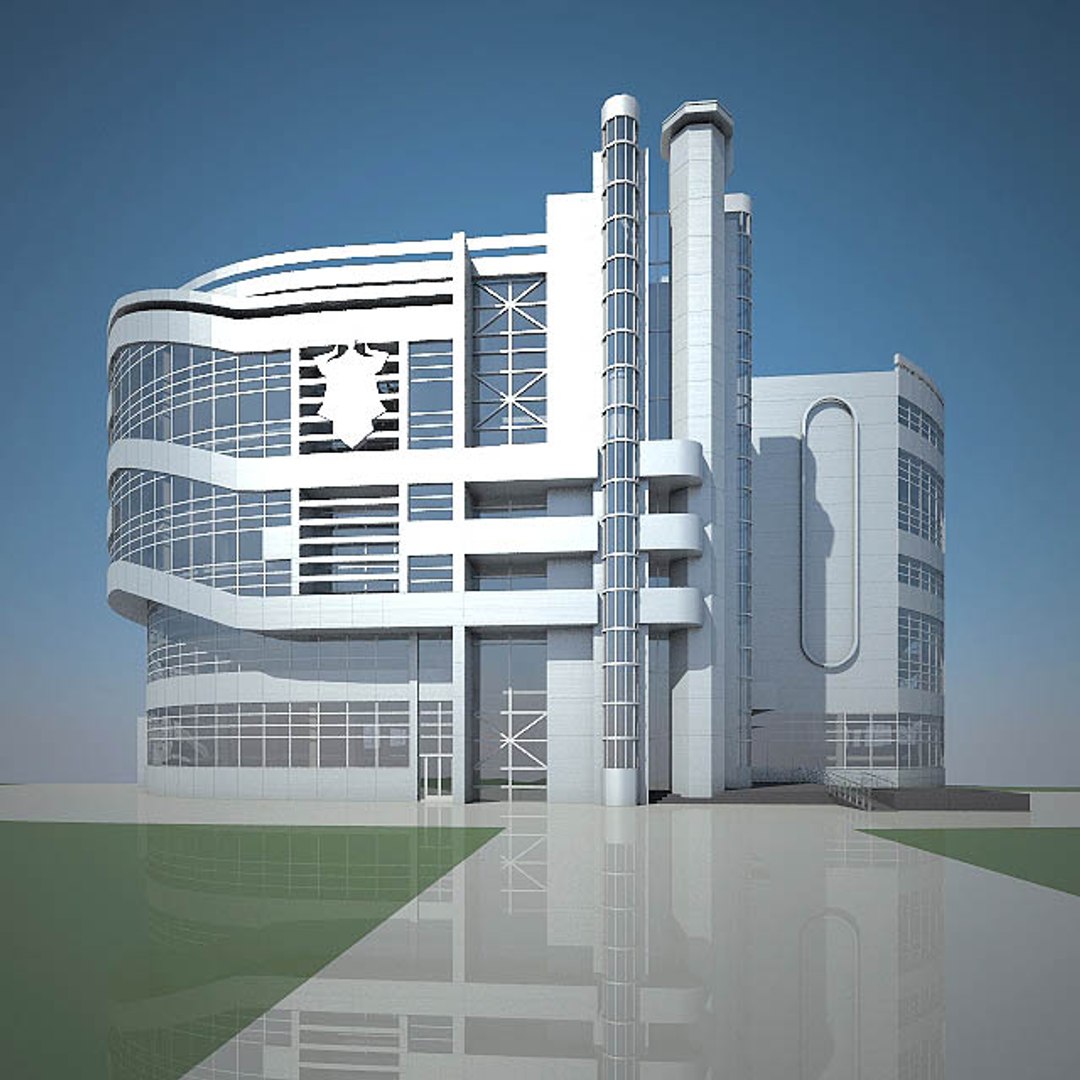 3D Office Building 02 Model - TurboSquid 1751361