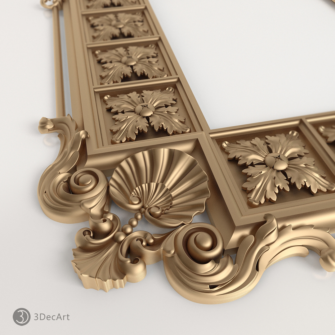 carved frame cnc 3d model