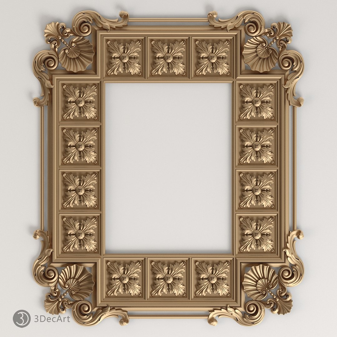 Carved Frame Cnc 3d Model