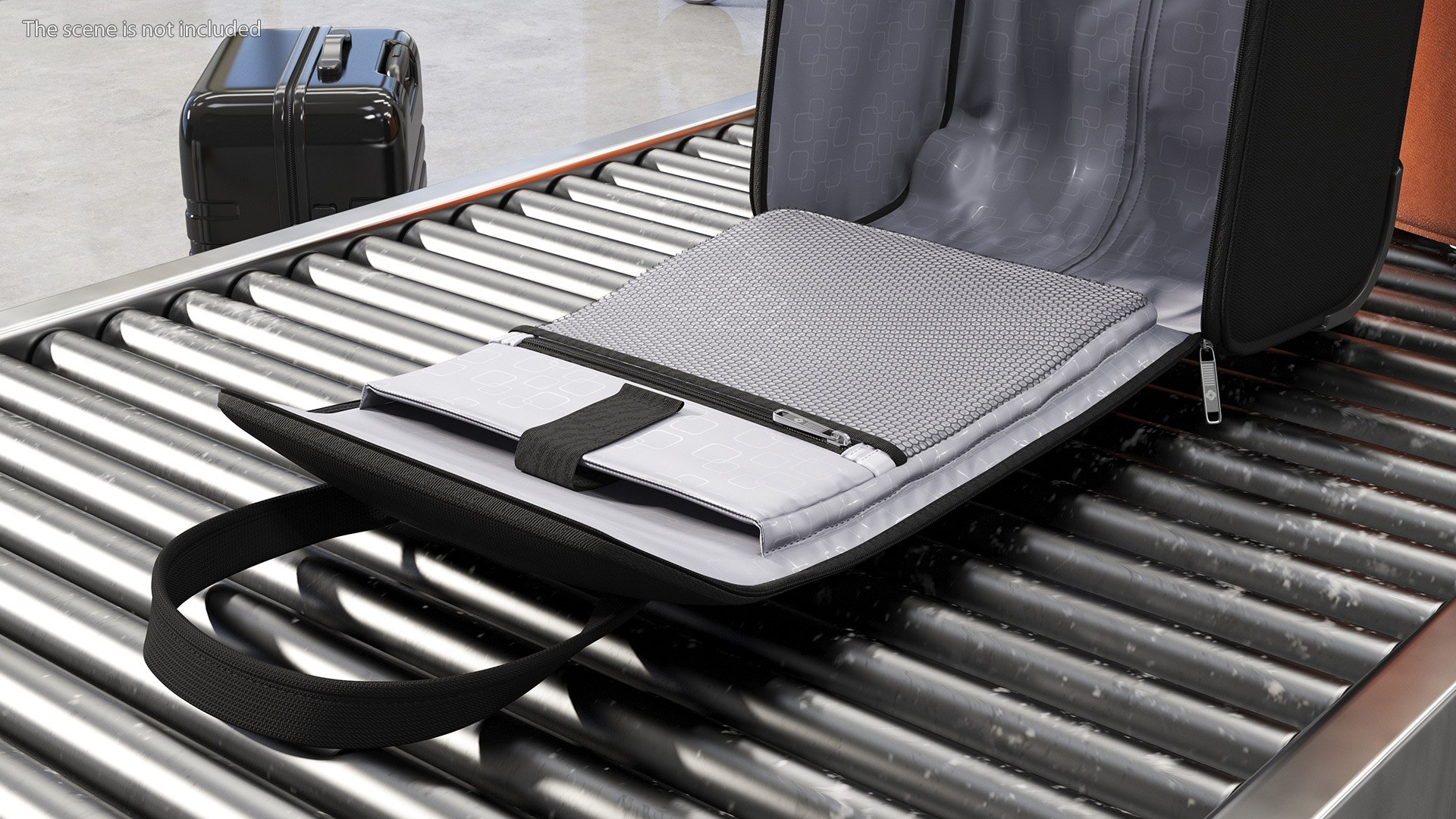 Black Open Softshell Luggage 3D Model - TurboSquid 2086201