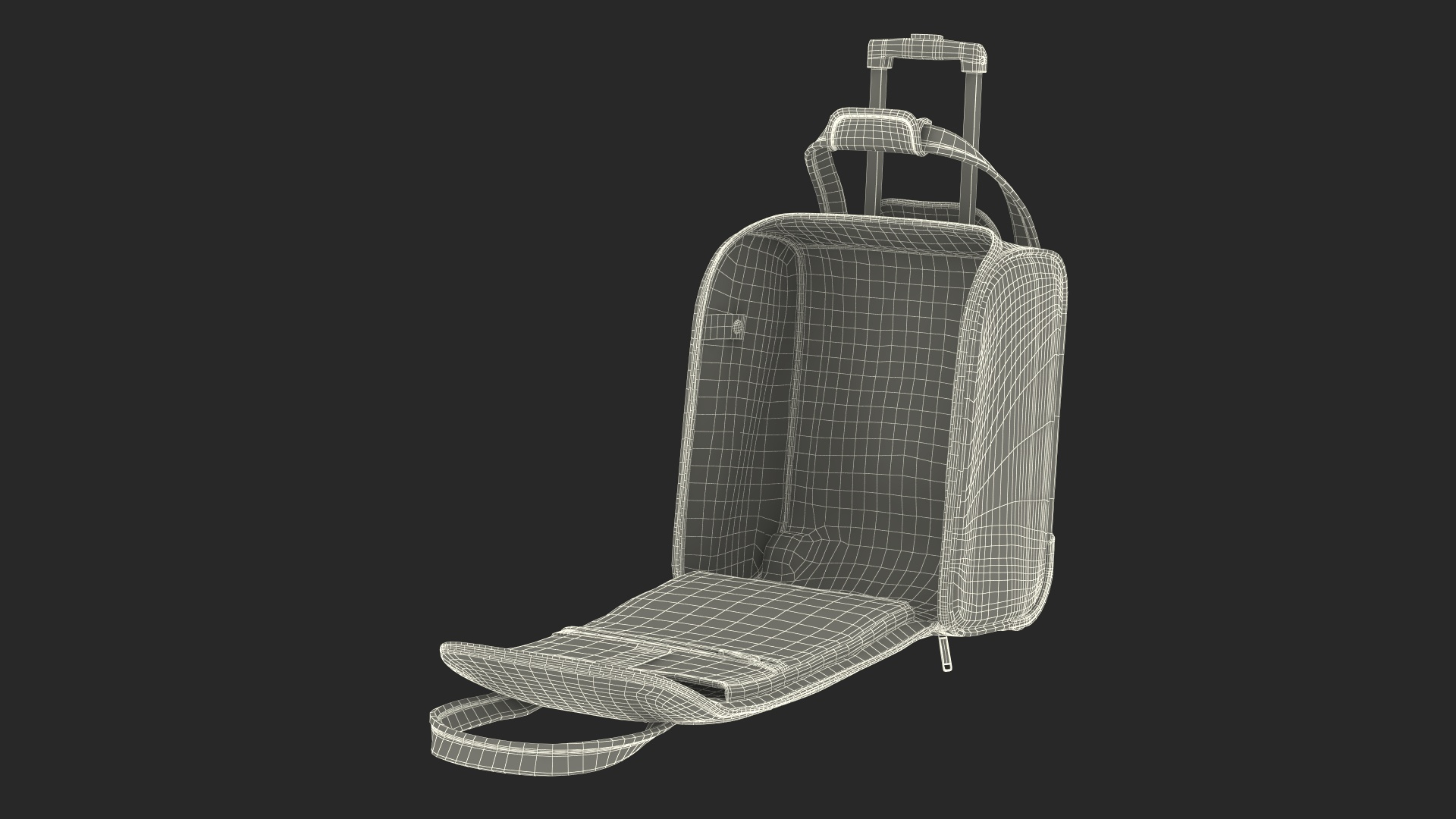 Black Open Softshell Luggage 3D Model - TurboSquid 2086201