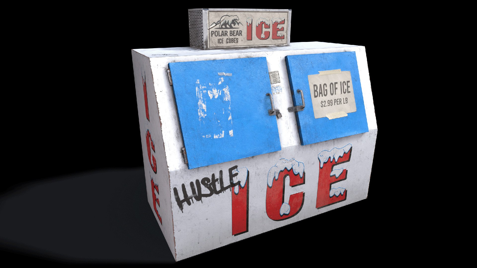 3D Worn Ice Vending Machine Box Gas Station Prop - TurboSquid 1880955