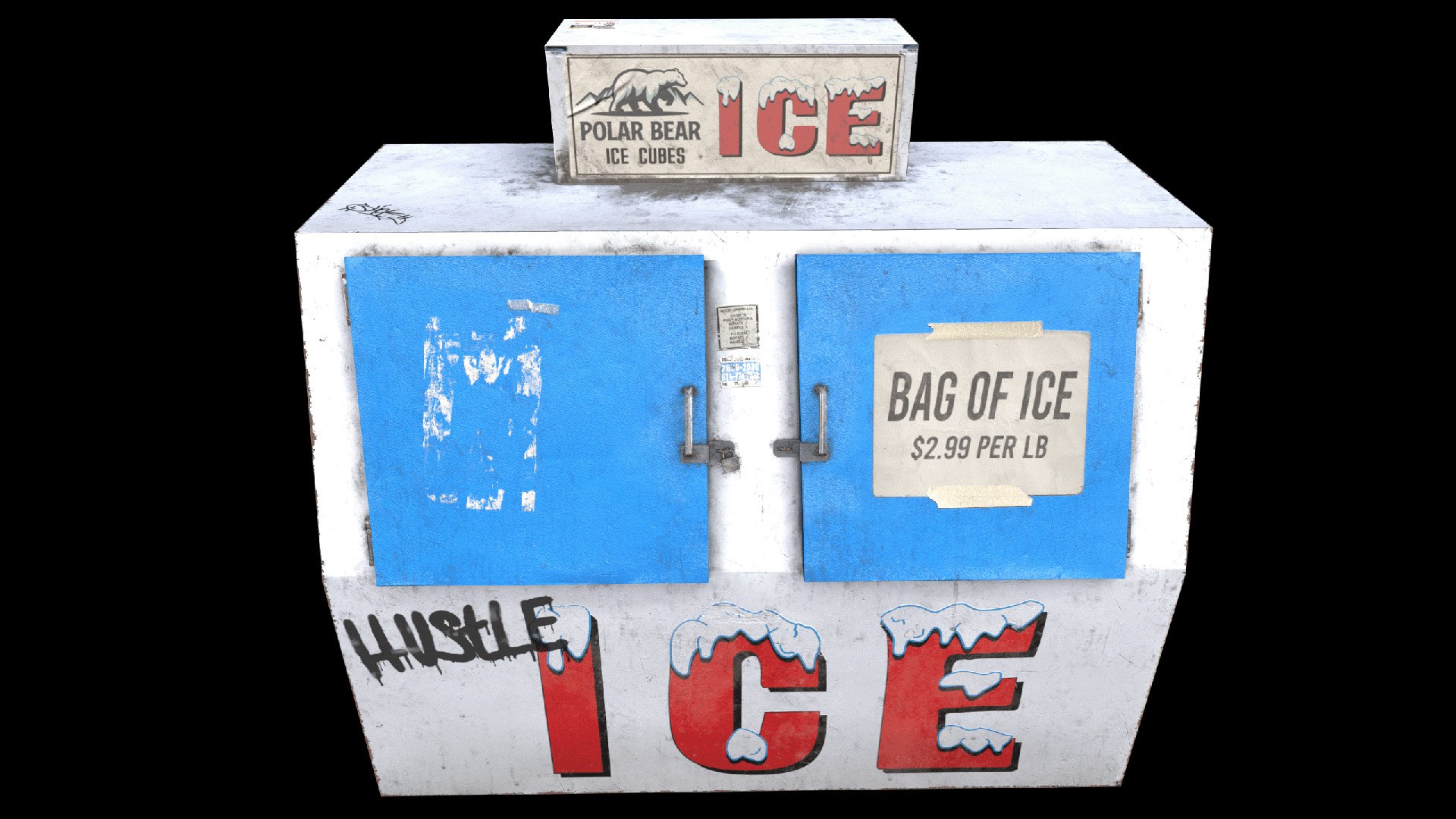 3D Worn Ice Vending Machine Box Gas Station Prop - TurboSquid 1880955