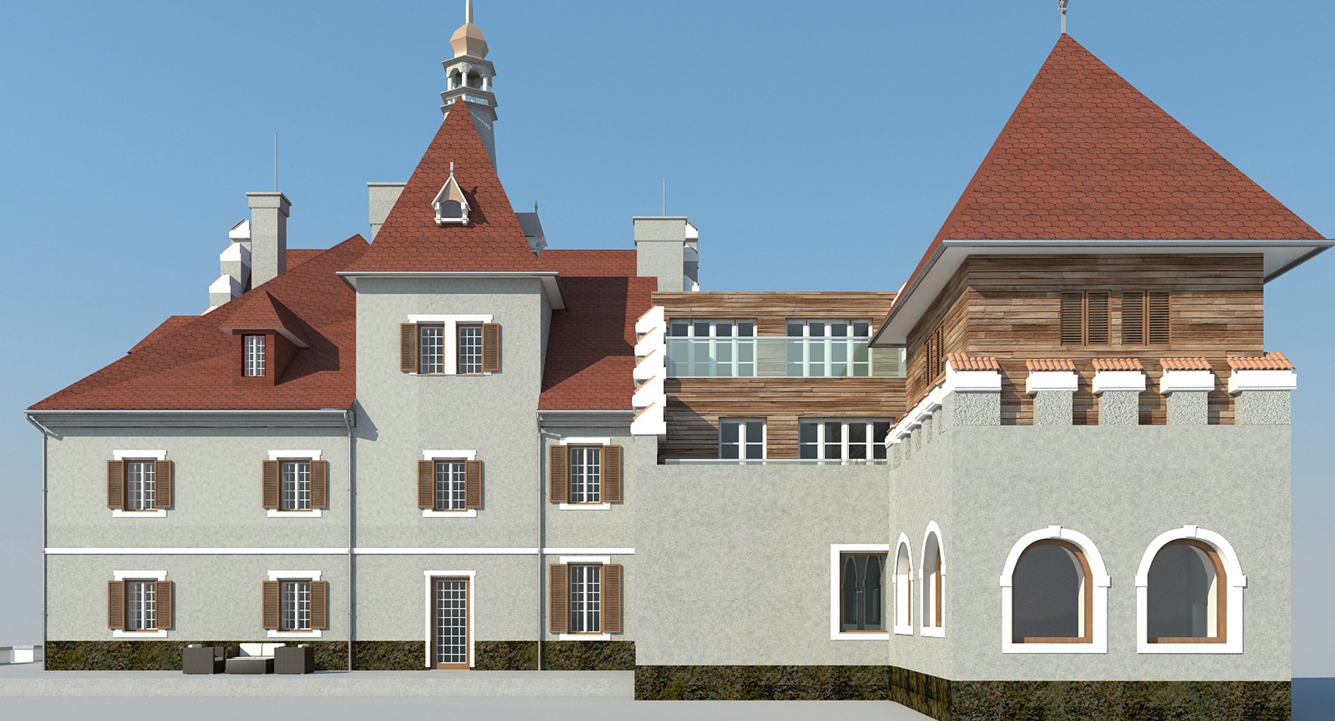 3d model castle building