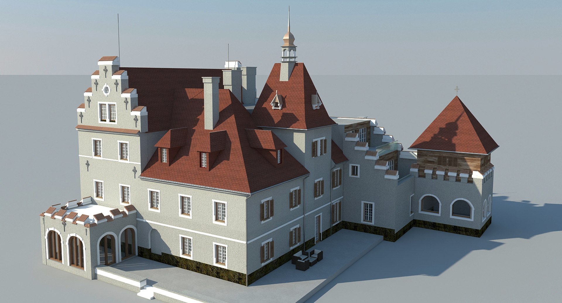 3d model castle building