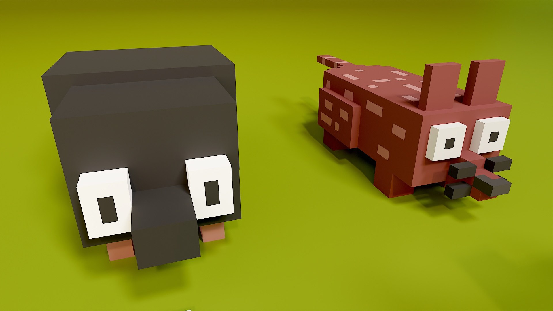 3D Model Rat Voxel Art Pack 3d Model - TurboSquid 2182622