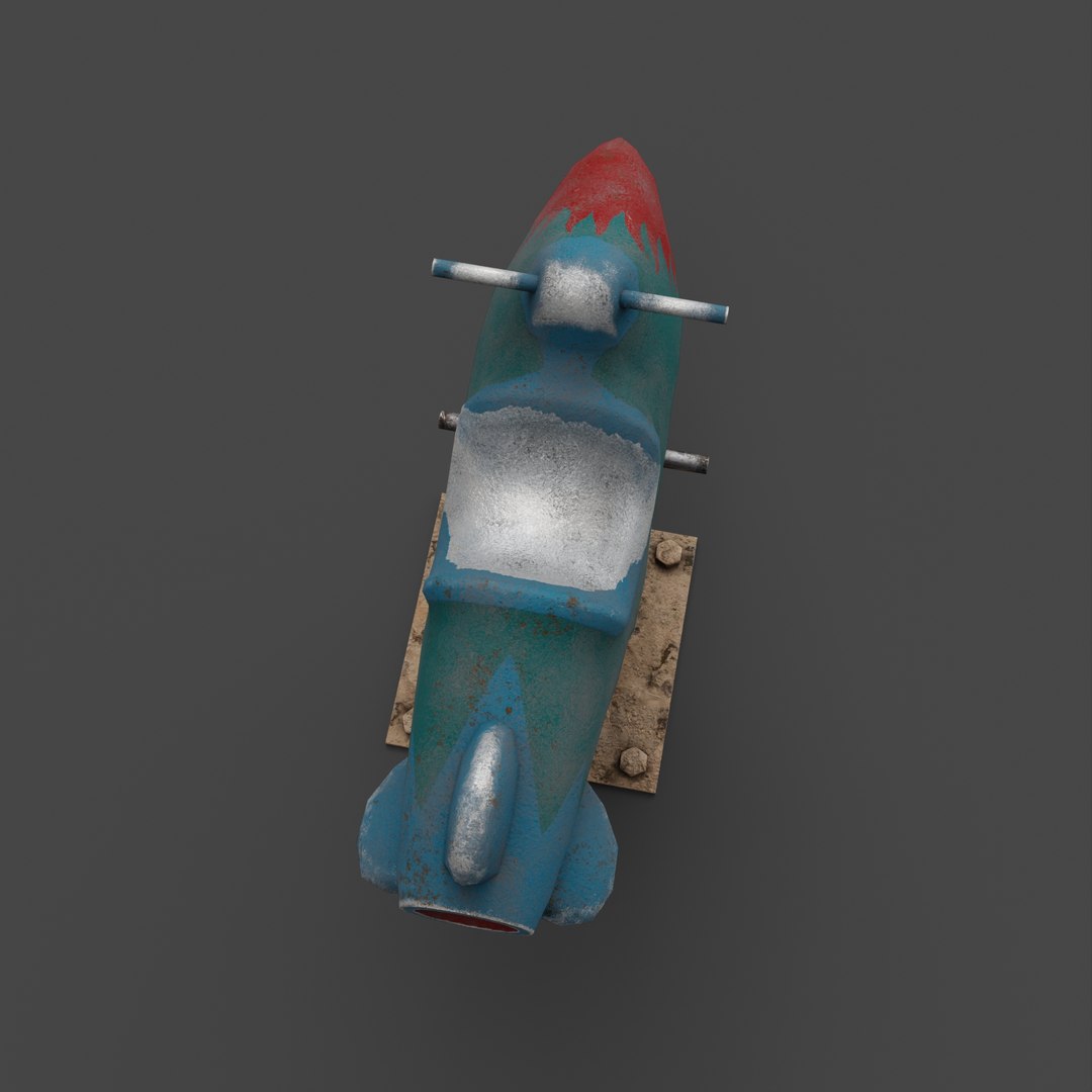 3D Rocket Spring Rider in Old Vintage Post Apocalyptic Style model ...