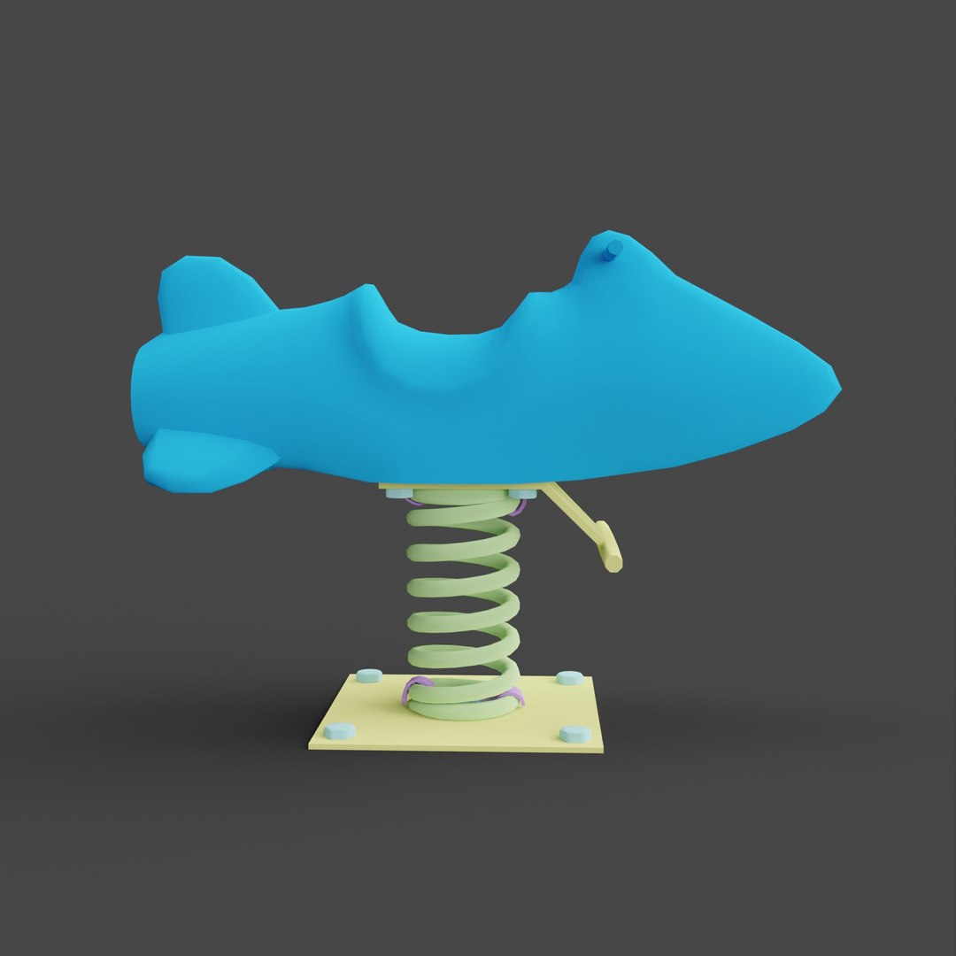 3D Rocket Spring Rider In Old Vintage Post Apocalyptic Style Model ...