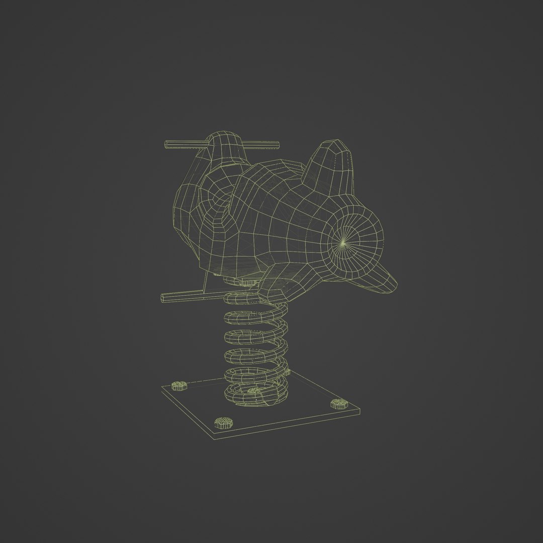 3D Rocket Spring Rider In Old Vintage Post Apocalyptic Style Model ...