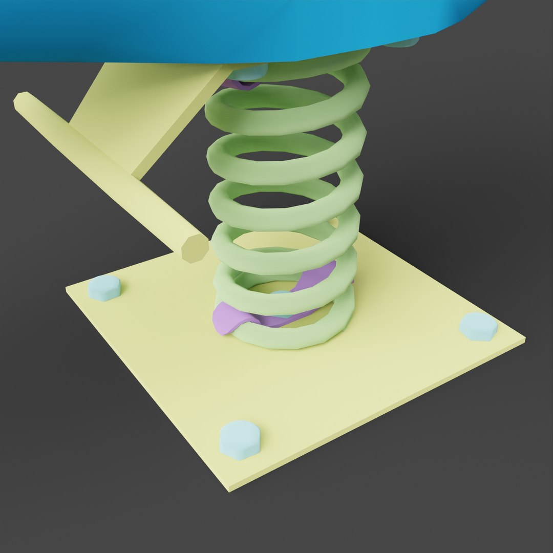 3D Rocket Spring Rider in Old Vintage Post Apocalyptic Style model ...