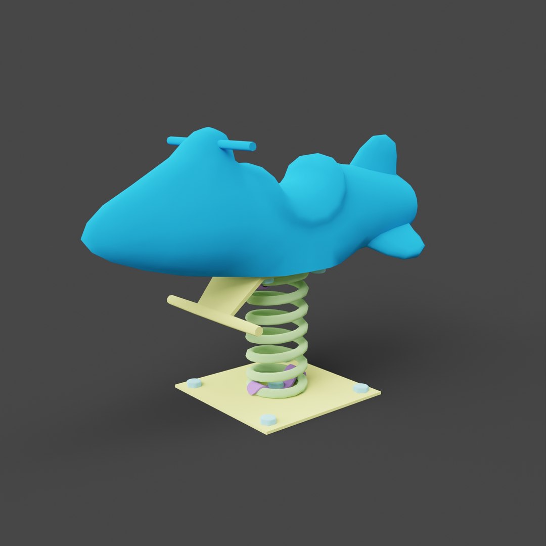 3D Rocket Spring Rider In Old Vintage Post Apocalyptic Style Model ...