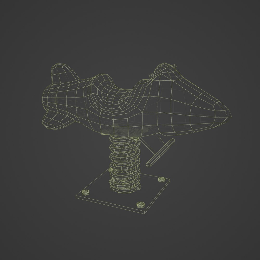 3D Rocket Spring Rider In Old Vintage Post Apocalyptic Style Model ...