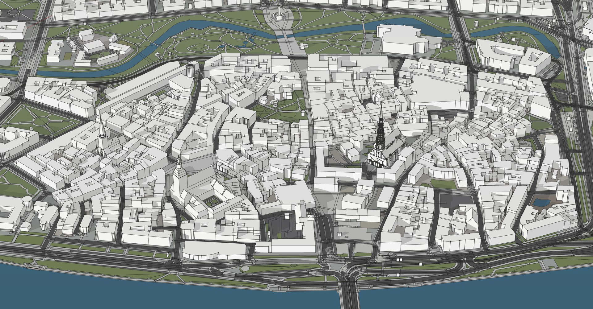 3D Riga Surrounding - - TurboSquid 1444318