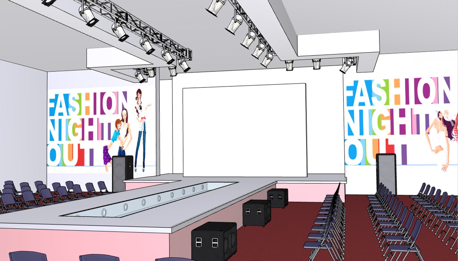 3dsmax Catwalk Stage