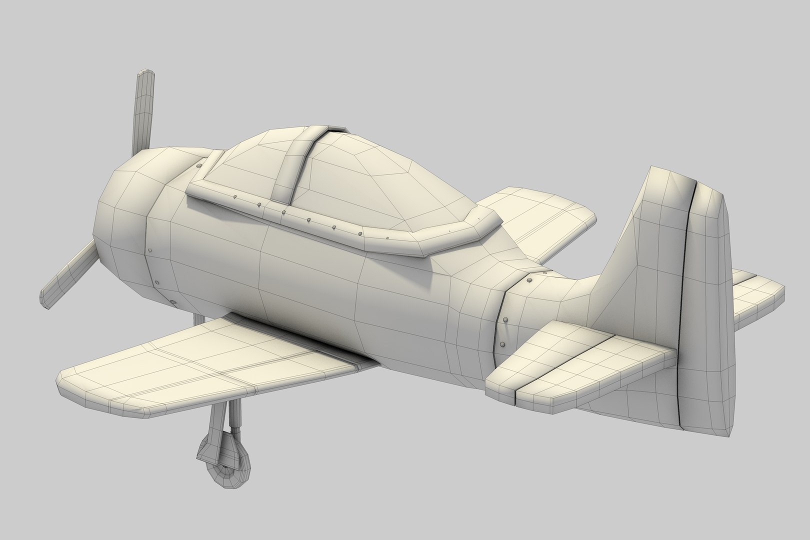 Cartoon airplane 3D model - TurboSquid 1281405