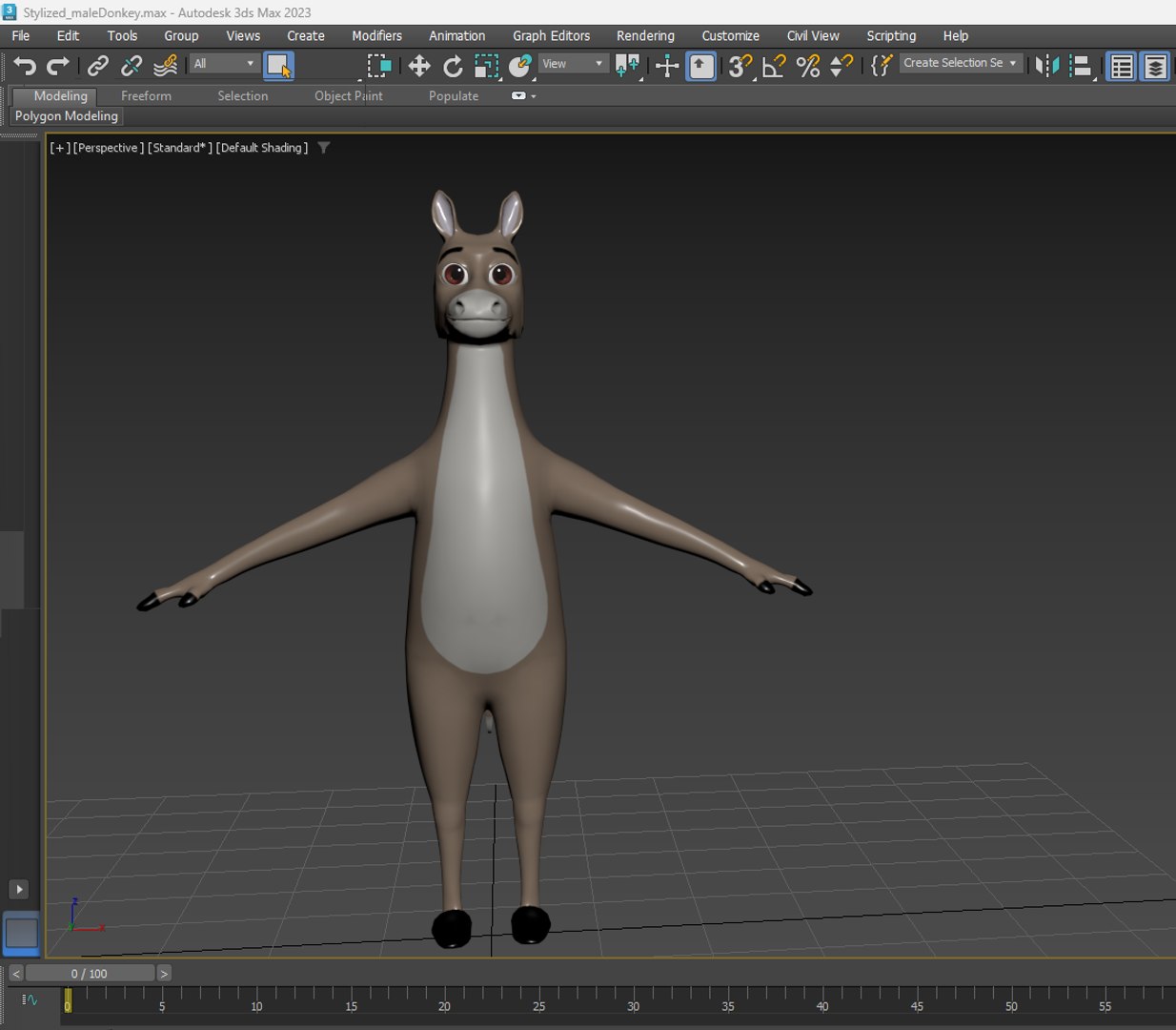 3D Stylized Female Donkey NoRig model - TurboSquid 2012657