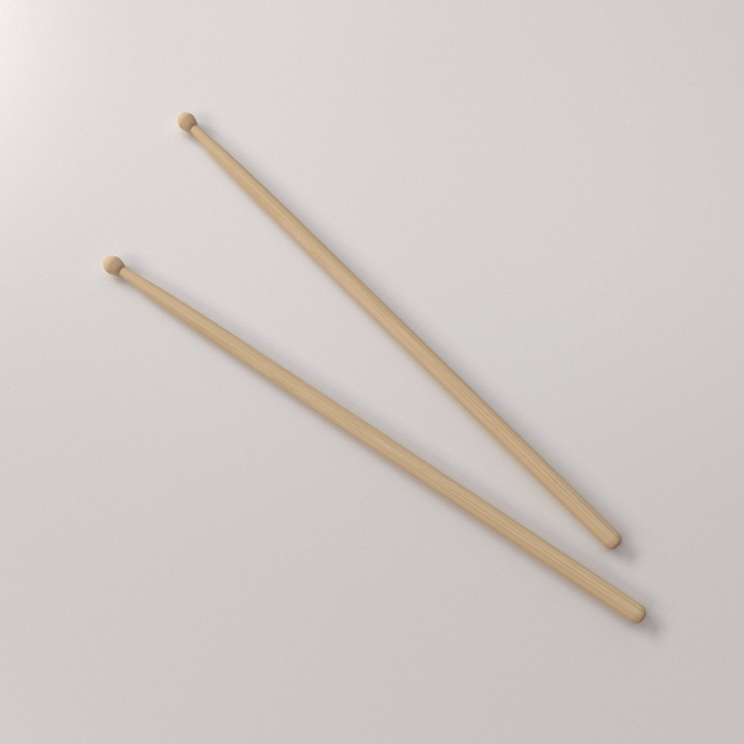 3d Drum Sticks Model