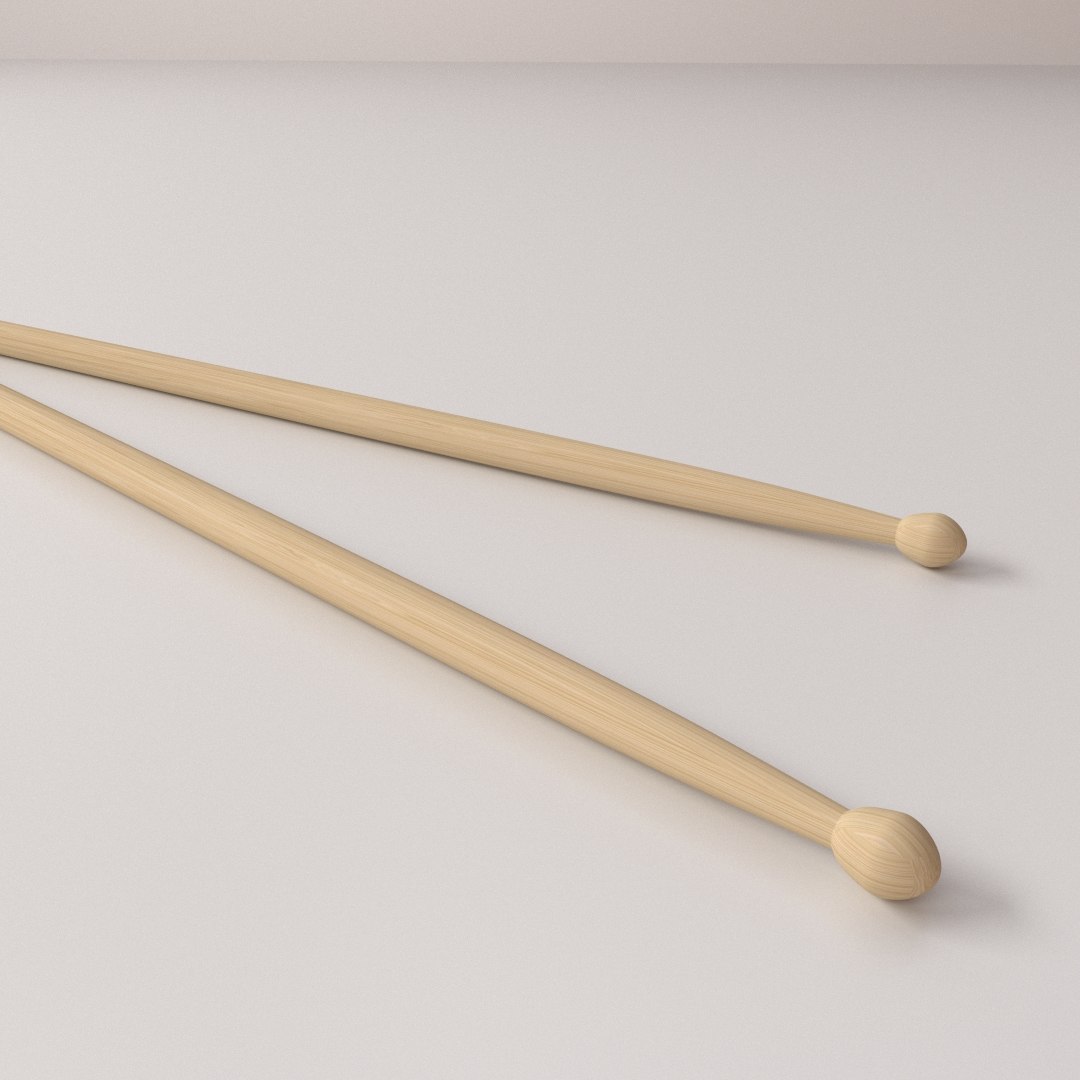 3d Drum Sticks Model
