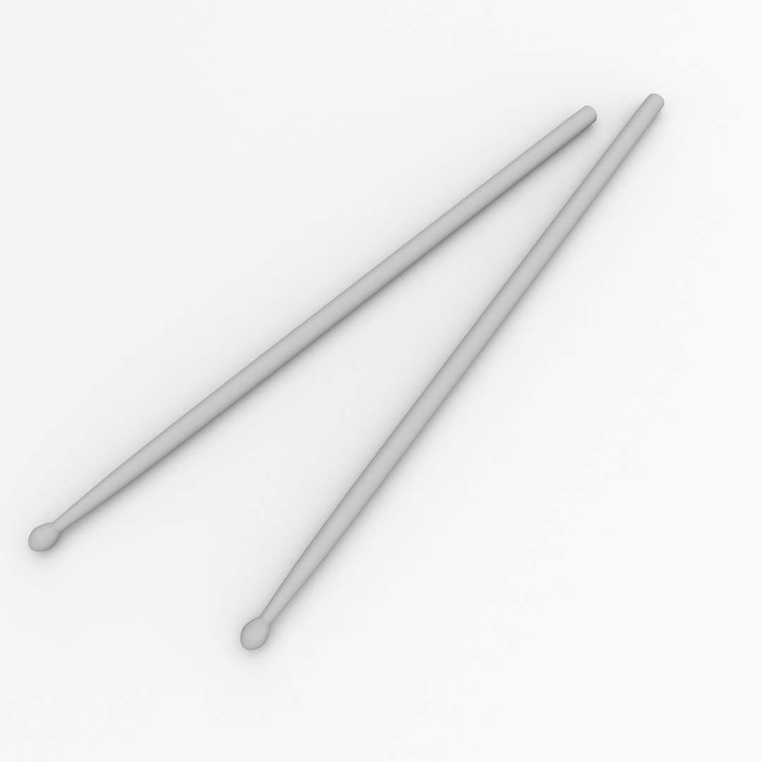 3d Drum Sticks Model
