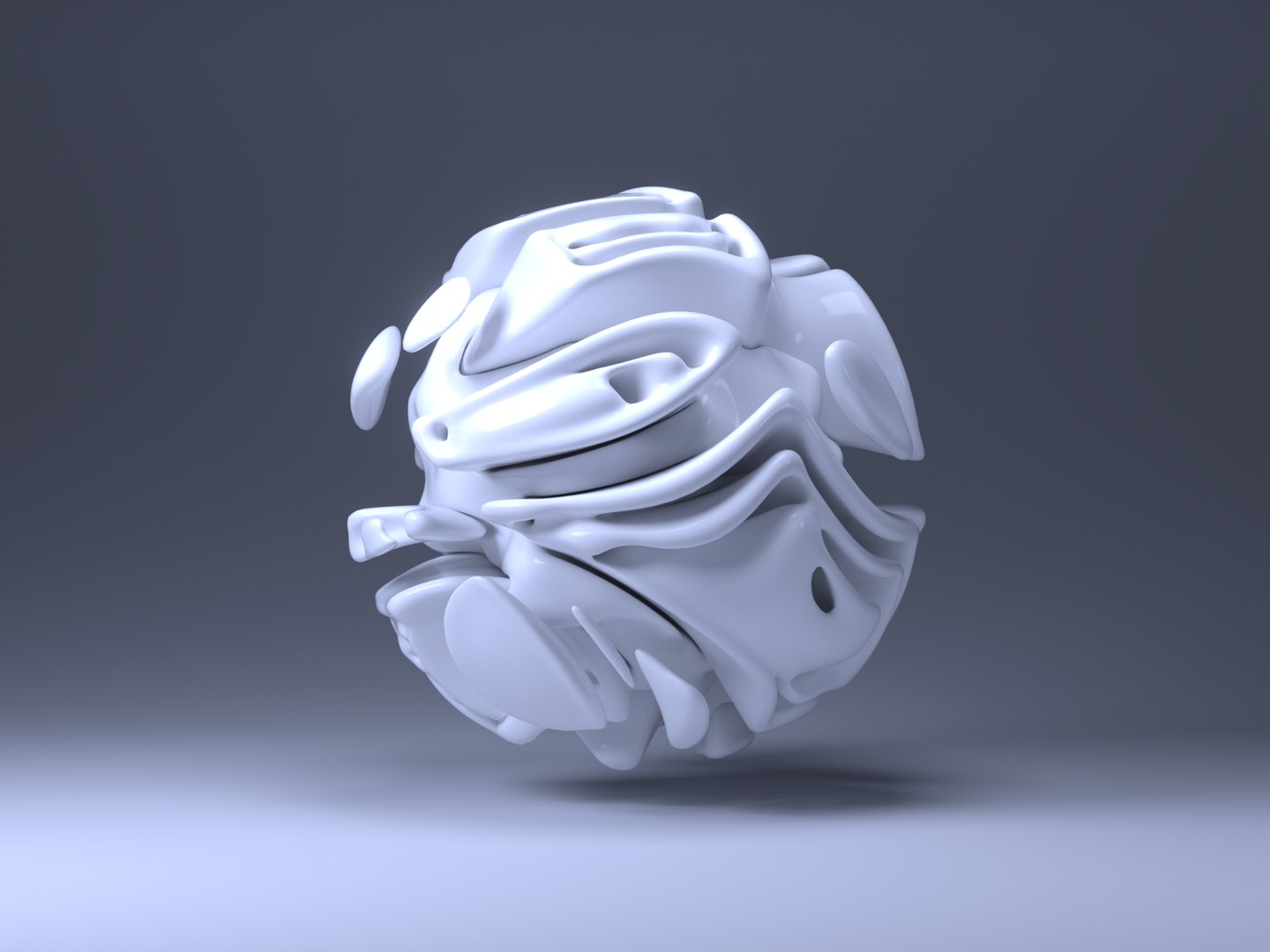 Geometric Spherical Abstract Sculpture Shape Orb Design Model ...