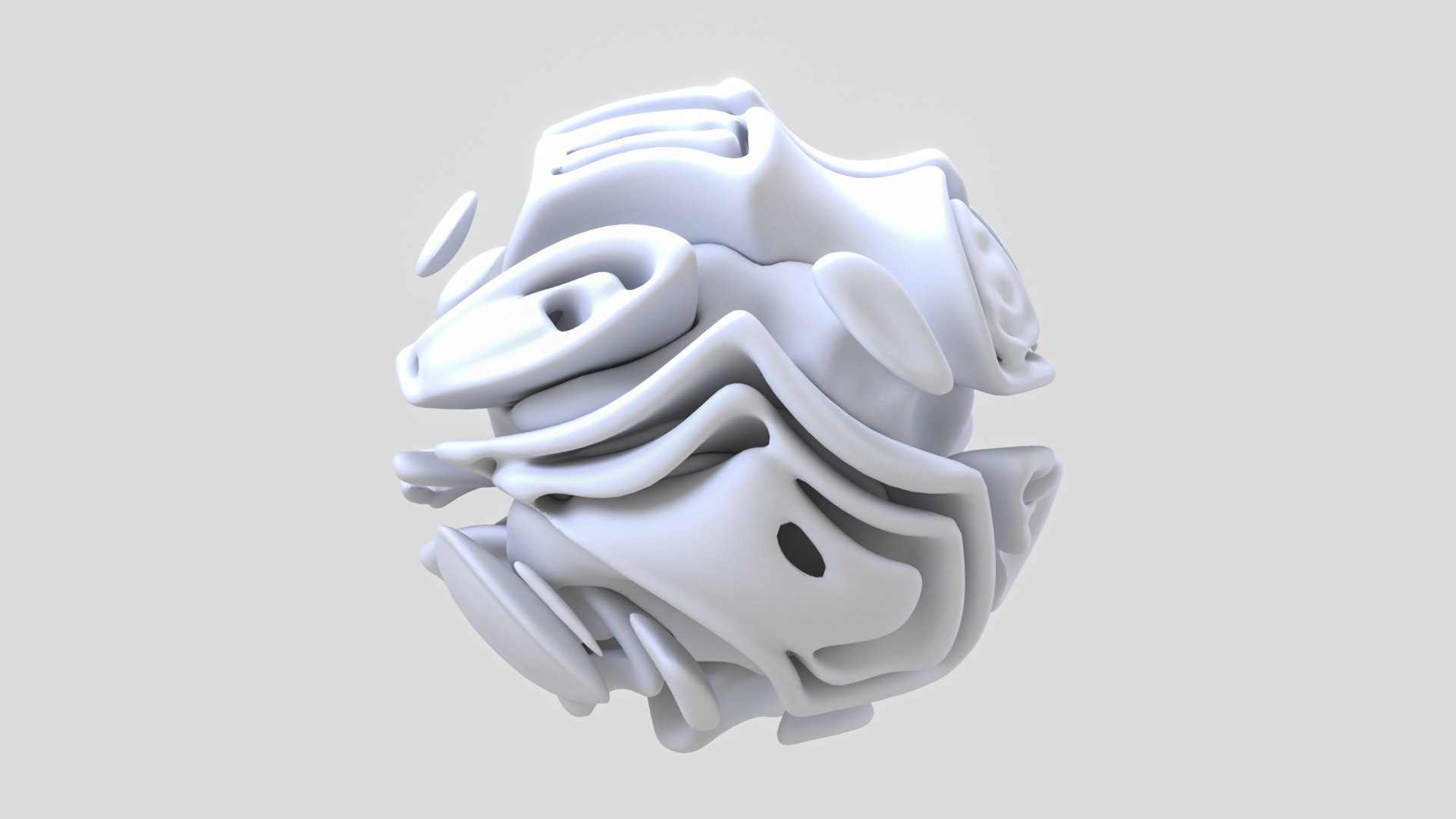 Geometric Spherical Abstract Sculpture Shape Orb Design Model ...