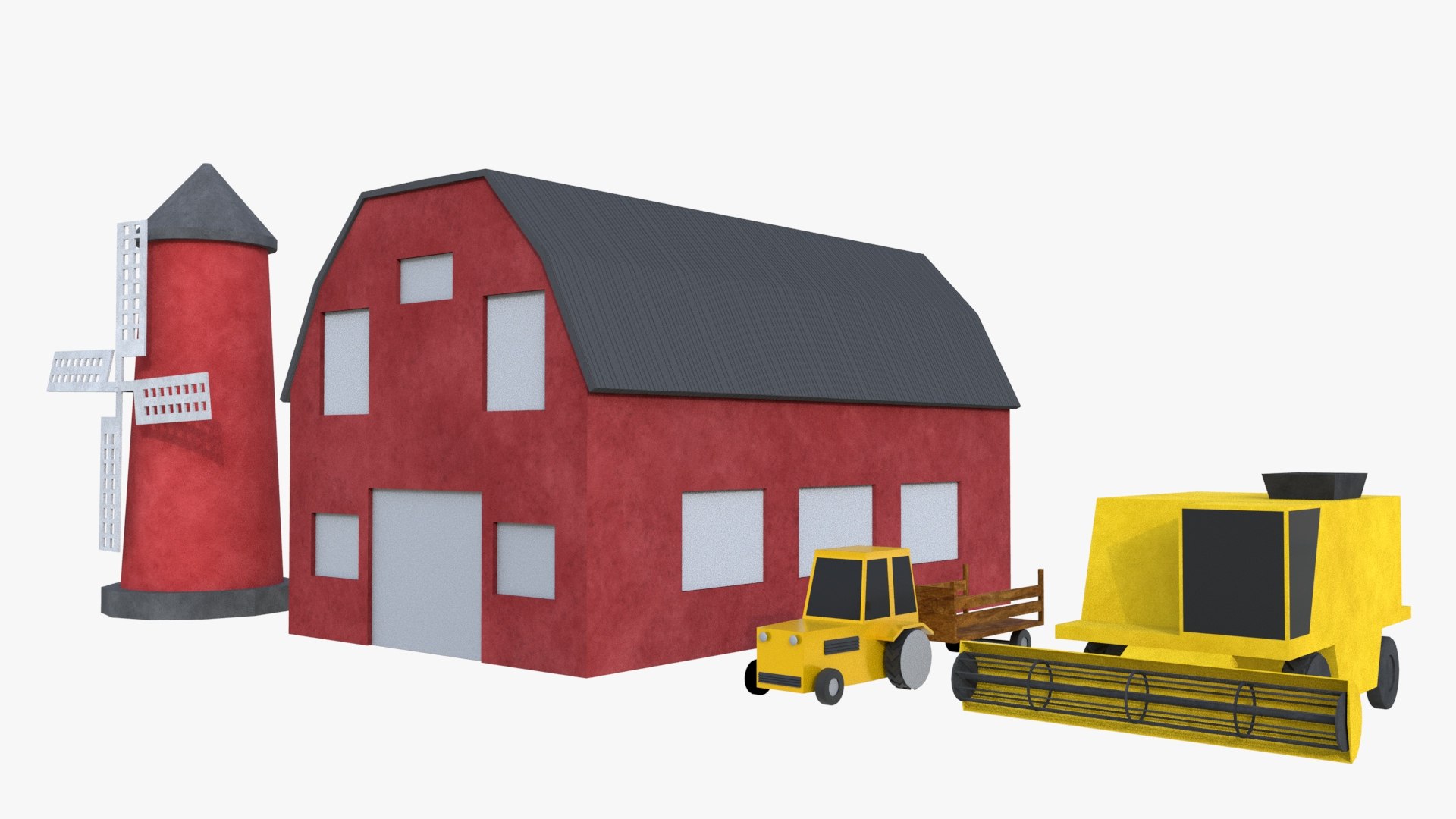 3D Farm buildings - TurboSquid 1900196