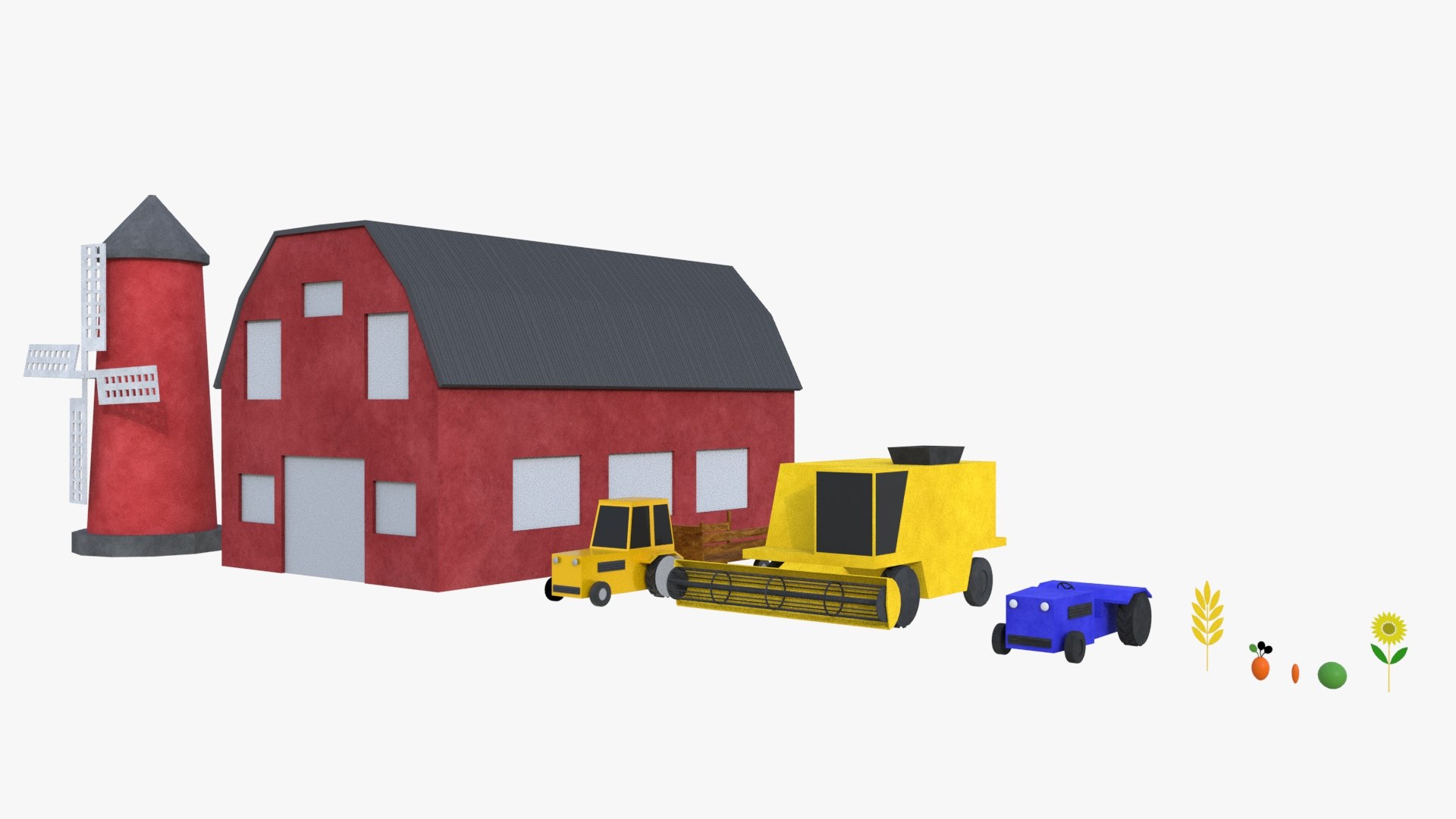 3D Farm buildings - TurboSquid 1900196