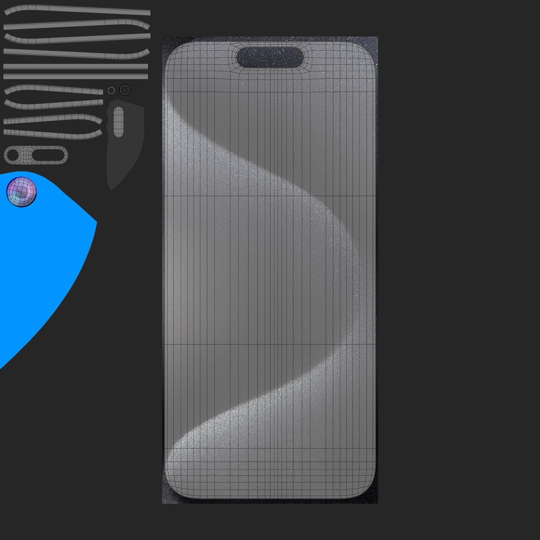 3D Model IPhone 15 Pro Black Titanium - TurboSquid 2135531