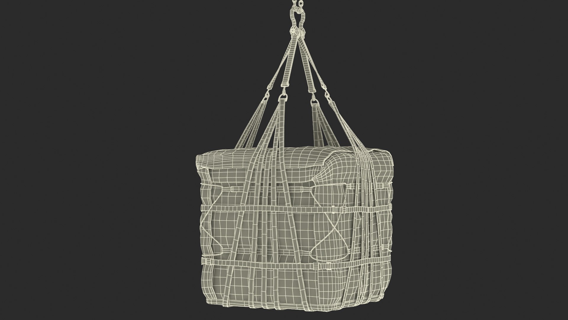 3D Military Parachute With Cargo - TurboSquid 2314068