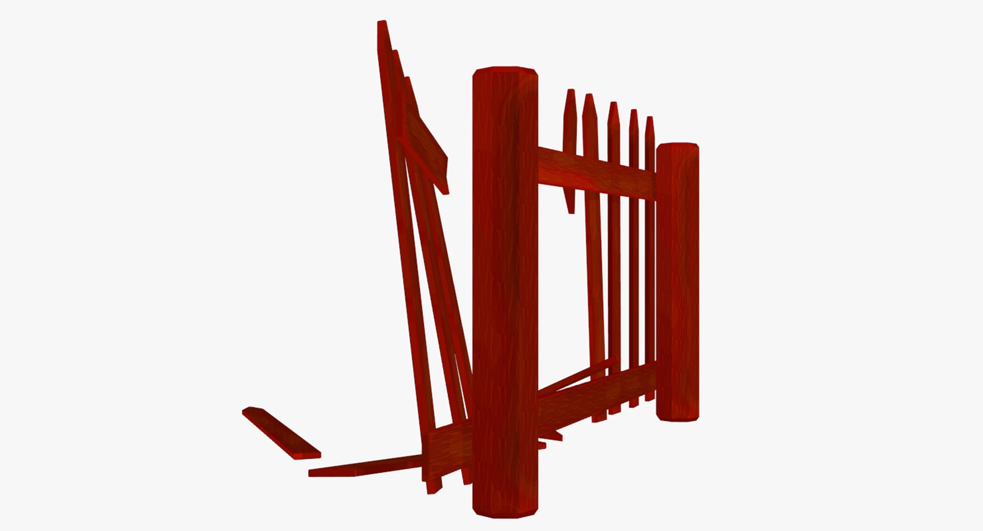 Cartoon farm fence 12 3D - TurboSquid 1379513