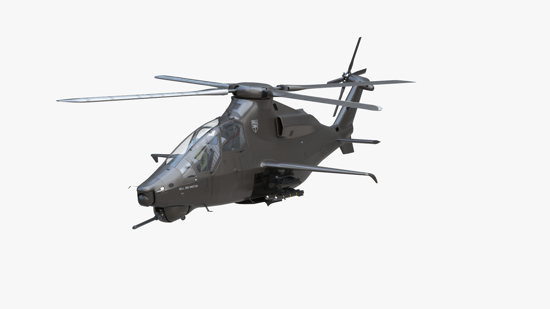 3D Model Bell 360 Invictus Helicopter With Pilot - TurboSquid 2289908